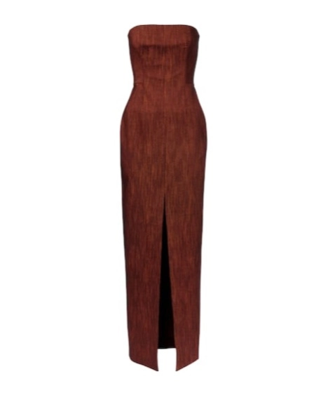 ROKSANDA Shani Wool And Cotton Bustier Gown - Brown