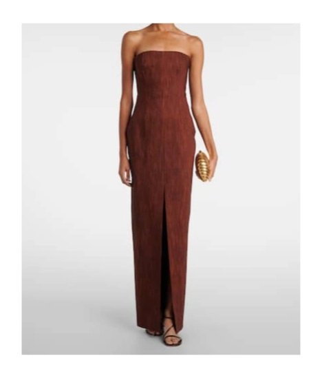 ROKSANDA Shani Wool And Cotton Bustier Gown - Brown