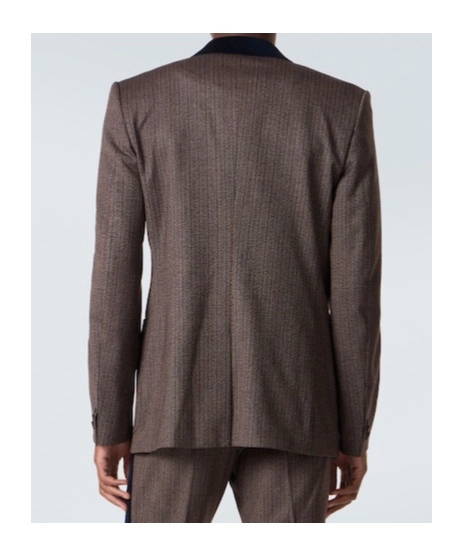 WALES BONNER Alto Pinstripe Wool-blend Blazer