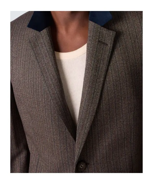WALES BONNER Alto Pinstripe Wool-blend Blazer