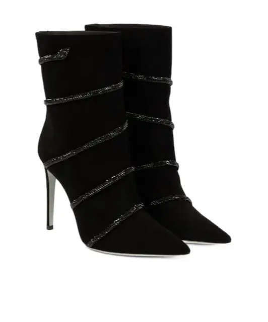 Rene Caovilla Morgana Embellished Suede Boots