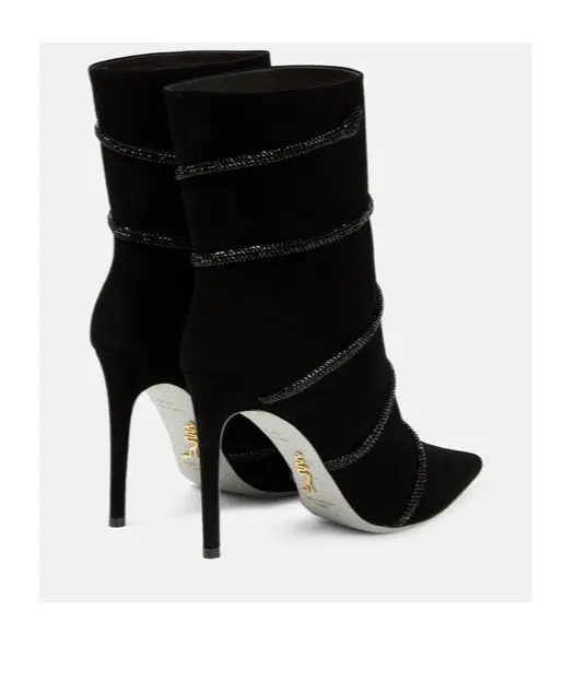Rene Caovilla Morgana Embellished Suede Boots