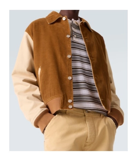 WALES BONNER Homecoming Cotton Corduroy Varsity Jacket