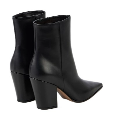 GIANVITO ROSSI Pointed Toe Zipper Leather Boots