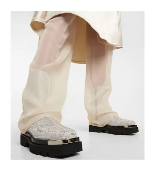 PETER DO Crystal-embellished Leather Boots