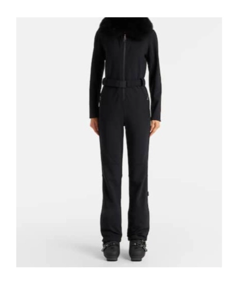YVES SALOMON Shearling-trimmed Belted Ski Suit