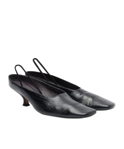 Calvin Klein Anna Leather Slingback Pumps - Black