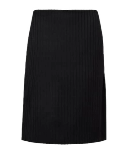 Calvin Klein Ribbed-knit Wool Miniskirt - Black