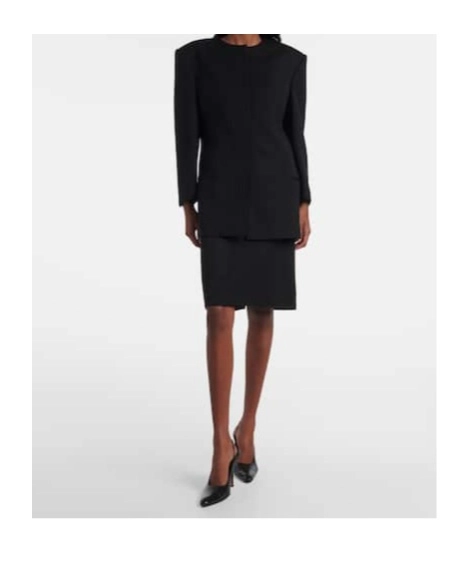 Calvin Klein Ribbed-knit Wool Miniskirt