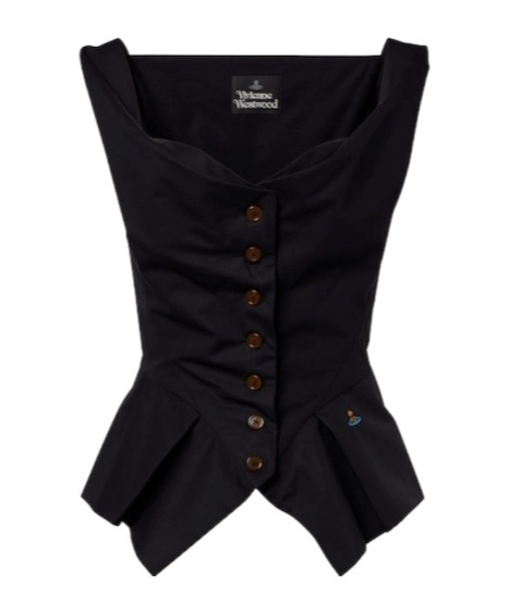 VIVIENNE WESTWOOD Monday Cotton Corset Top - Black