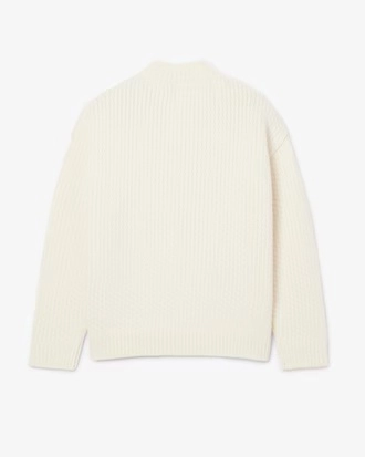 Lacoste Runway Embroidered Badge Wool Sweater