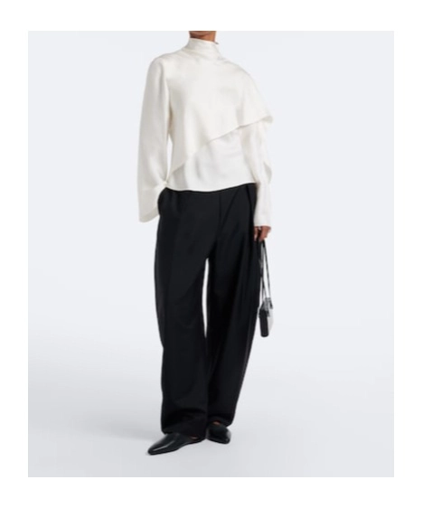 RÓHE Wool And Mohair Barrel Leg Pants
