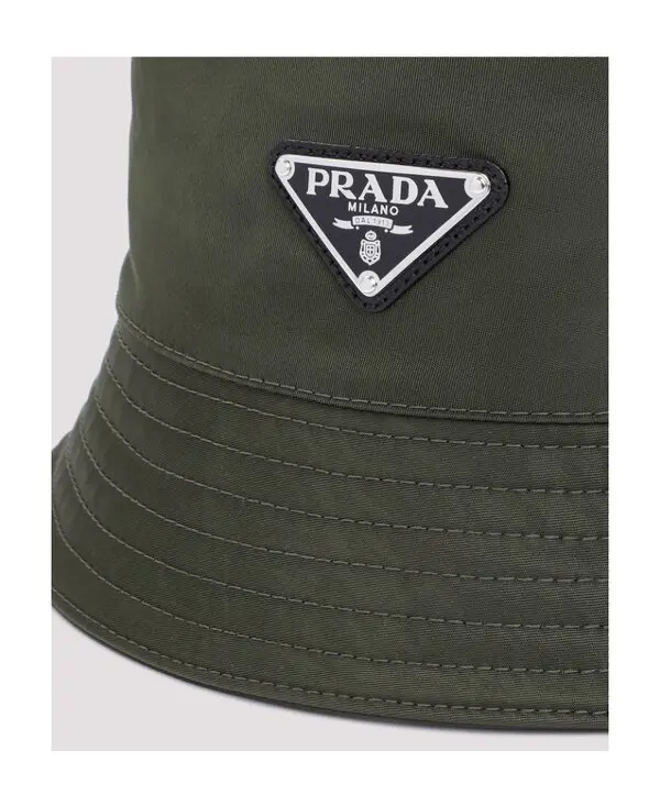 Prada Logo Plaque Bucket Hat
