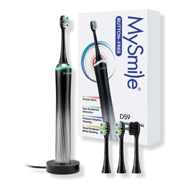 MYSMILE Button-free Rechargeable Sonic Toothbrush With Pressure Sensor - One-color