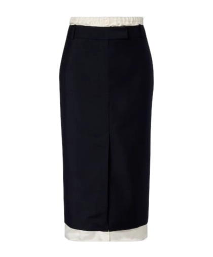 RÓHE Wool And Mohair Midi Skirt - Black