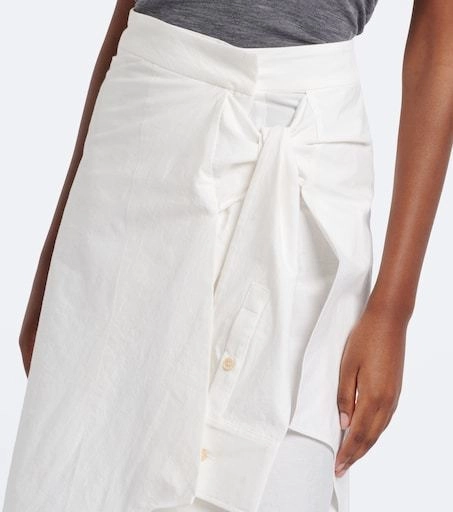 RÓHE Asymmetric Cotton-blend Midi Skirt