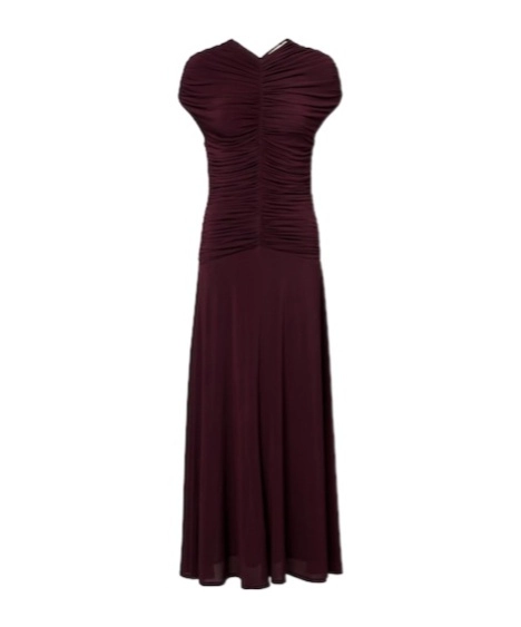 Tove Avita Ruched Jersey Maxi Dress