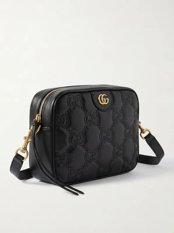 Gucci Gg-quilted Zipped Crossbody Bag - Black