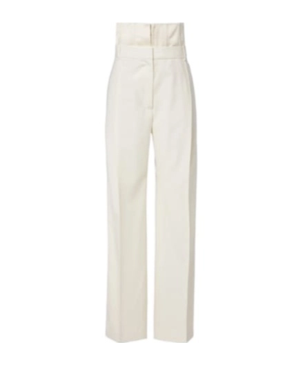 RÓHE High-rise Wide-leg Virgin Wool Pants - White