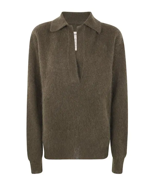 UMA WANG Long-sleeved Lapel Sweater - No