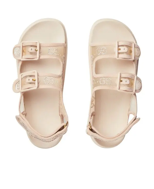 Gucci Crystal-embellished Monogram-pattern Sandals