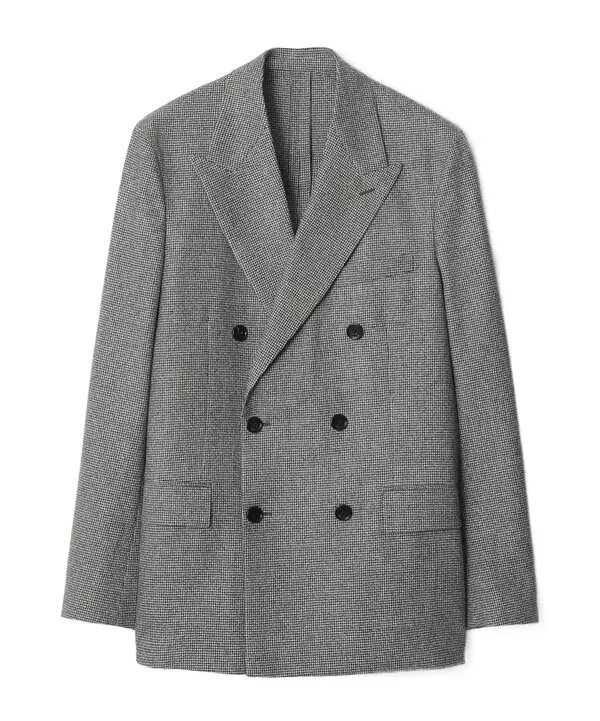 Burberry Puppytooth Check Wool Tailored Jacket