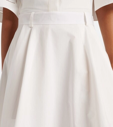 RÓHE Embroidered Cotton Poplin Maxi Skirt