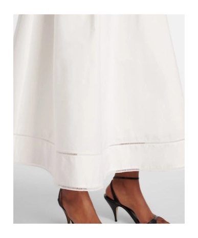 RÓHE Embroidered Cotton Poplin Maxi Skirt