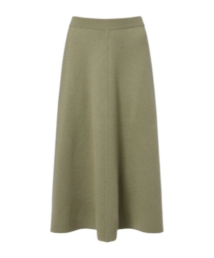Jardin Des Orangers Virgin Wool And Cashmere Midi Skirt - Green