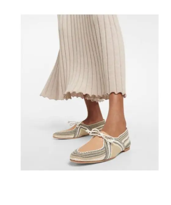 Gabriela Hearst Hays Crochet Moccasins - Nude
