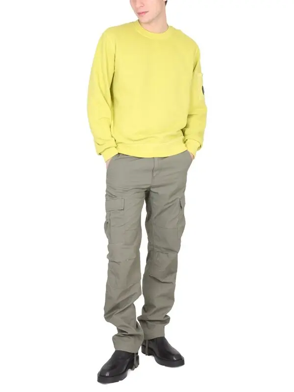 C.P. COMPANY Emerized Diagonal Fleece Sweatshirt