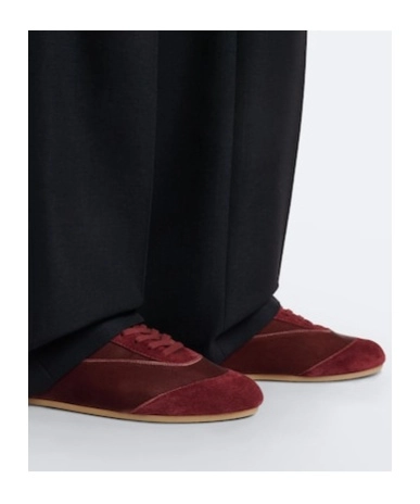 JIL SANDER Etage Suede-trimmed Velvet Sneakers