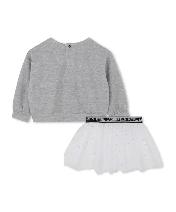 Karl Lagerfeld Two-piece Set With Long-sleeved Sweater And Skirt