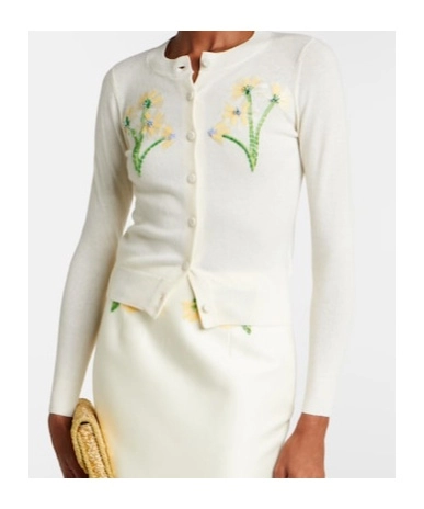 LEO Claire Embellished Wool And Cashmere Cardigan