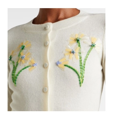 LEO Claire Embellished Wool And Cashmere Cardigan
