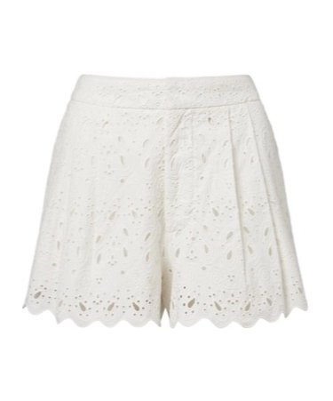 FRAME Paisley Eyelet Cotton Shorts