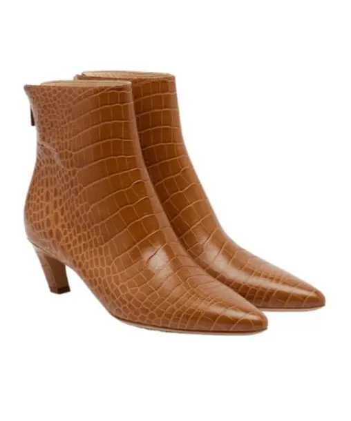 Gabriela Hearst Clayton Croc-effect Leather Ankle Boots