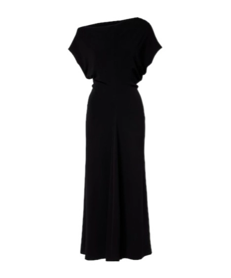 Vince Draped One-shoulder Midi Dress