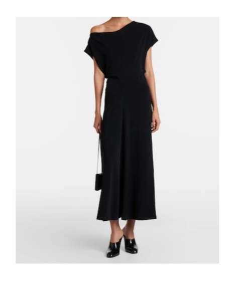 Vince Draped One-shoulder Midi Dress