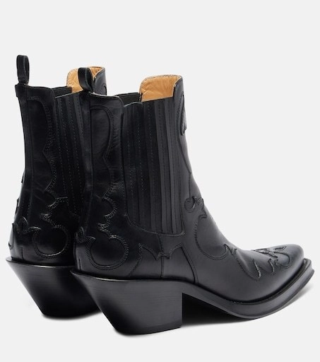 Gabriela Hearst Cassidy Leather Cowboy Boots - Black