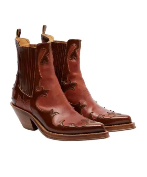 Gabriela Hearst Cassidy Leather Cowboy Boots - Brown