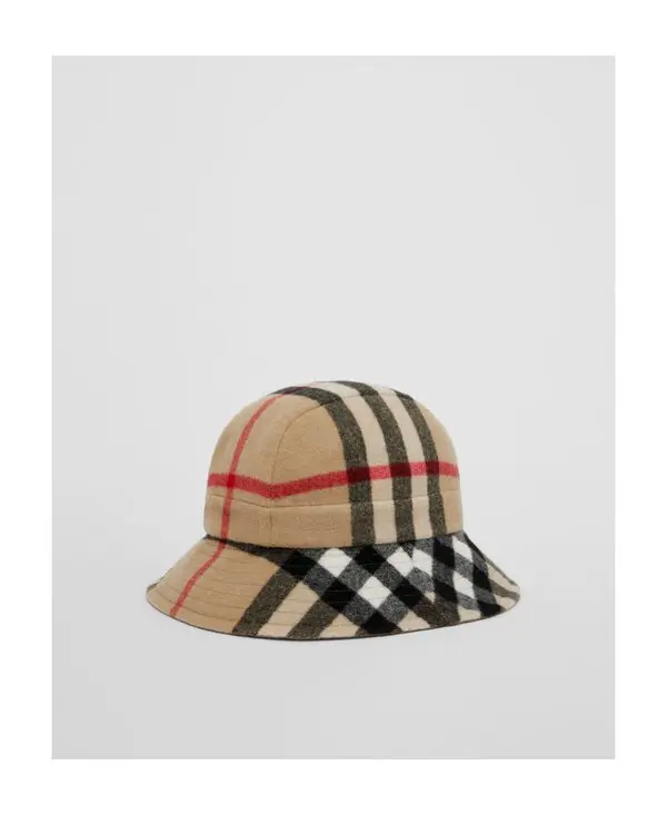Burberry Exaggerated Checked Bucket Hat