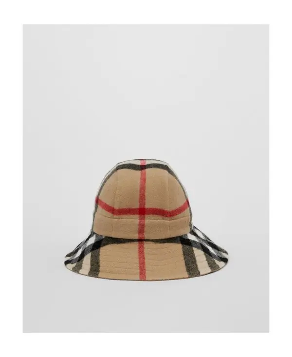 Burberry Exaggerated Checked Bucket Hat