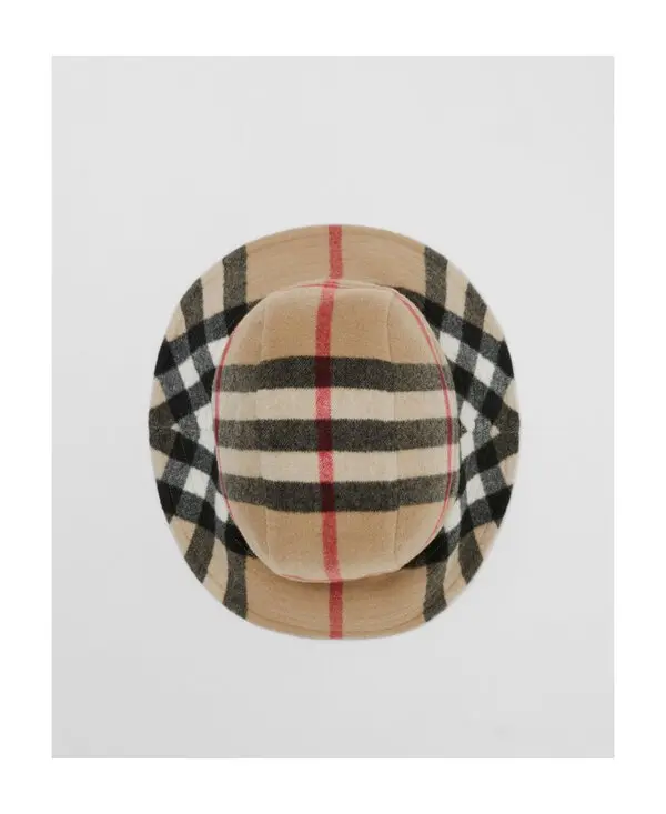 Burberry Exaggerated Checked Bucket Hat