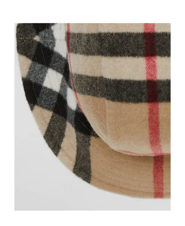 Burberry Exaggerated Checked Bucket Hat