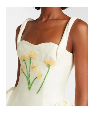 LEO Ariel Embellished Wool And Silk Minidress