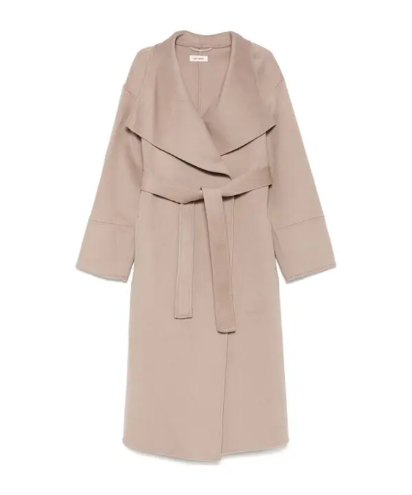 Soft Goat Long-sleeved Coat - Nude