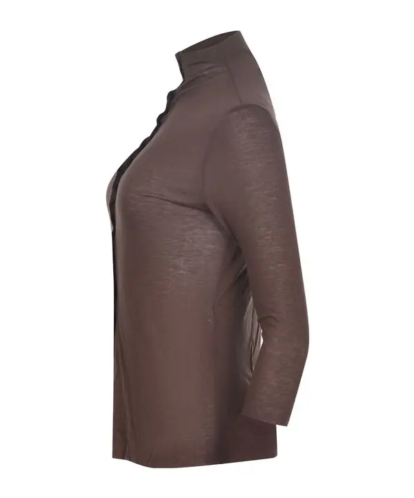 ALYSI Long Sleeve Fine-knit Top