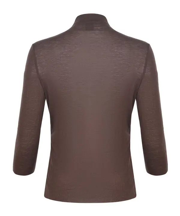 ALYSI Long Sleeve Fine-knit Top