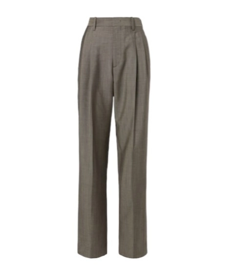 Victoria Beckham Wool And Mohair Pleated Straight-leg Pants